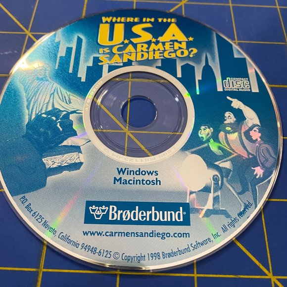 Broderbund | Toys | Where Int He Usa Is Carmen San Diego Cdrom | Poshmark